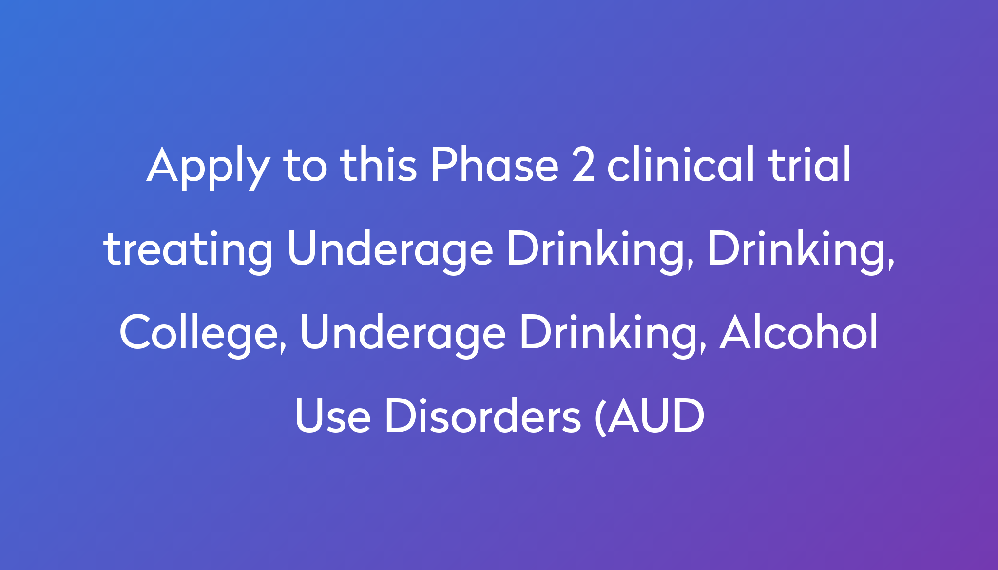 Light Dose Of Alcohol Pnf For Alcoholism Clinical Trial 2023 Power
